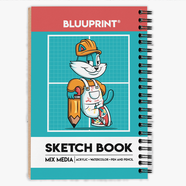 Bluuprint Sketchbook 7x9 (Left Handed Version) – Bluu Dreams